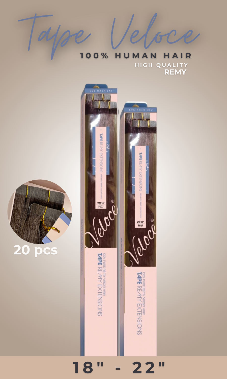 Veloce Tape 20pcs | Calidad Alta – La Peluca Outlet